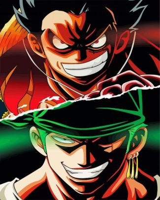 One Piece Zoro Luffy Eyes - 5D Diamond Paintings - Diamond Paint UK